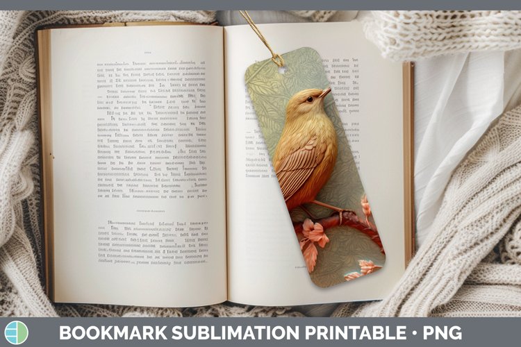 3D Birds Wren Bookmark Sublimation Printable Designs
