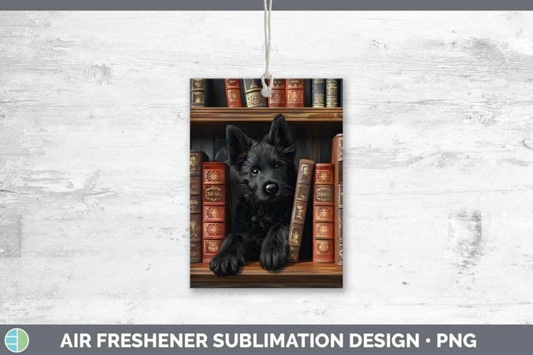 3D Books Belgian Sheepdog Air Freshener Sublimation Car Fres