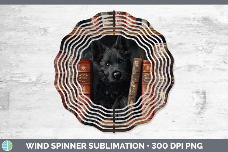 3D Books Belgian Sheepdog Dog Wind Spinner Sublimation Spinn