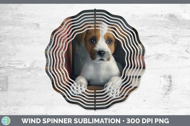 3D Books Parson Russell Terrier Dog Wind Spinner Sublimation