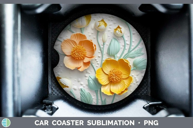 3D Buttercup Car Coaster | Sublimation Coaster Designs