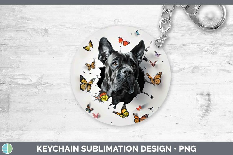 3D Cane Corso Keychain | Sublimation Keyring Designs