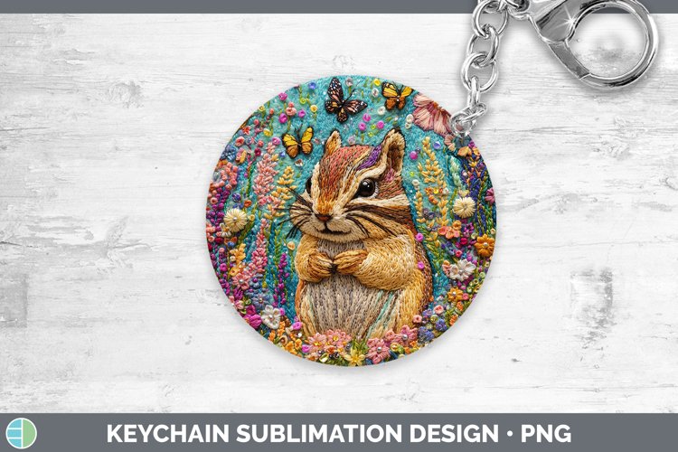 3D Chipmunk Keychain Sublimation Keyring Designs