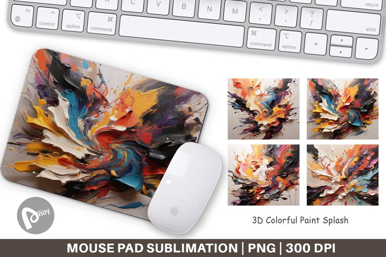 Mouse Pad 3D Paint Splashes (3832664)