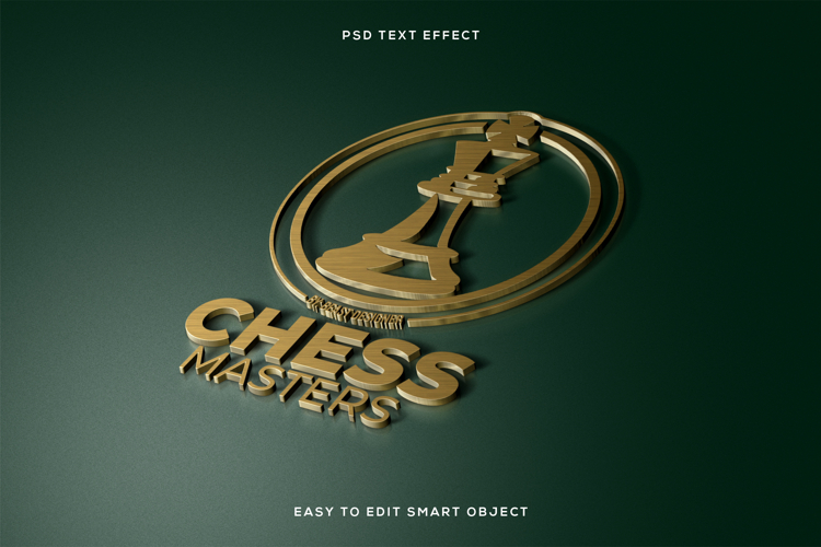 Editable 3D Copper Logo Mockup Text Effect Photoshop