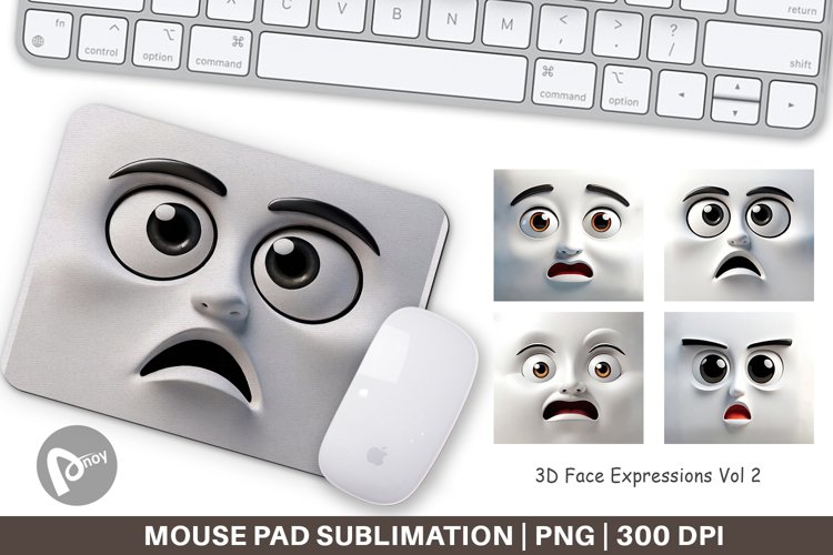 Mouse Pad 3D Face Expressions (3621035)