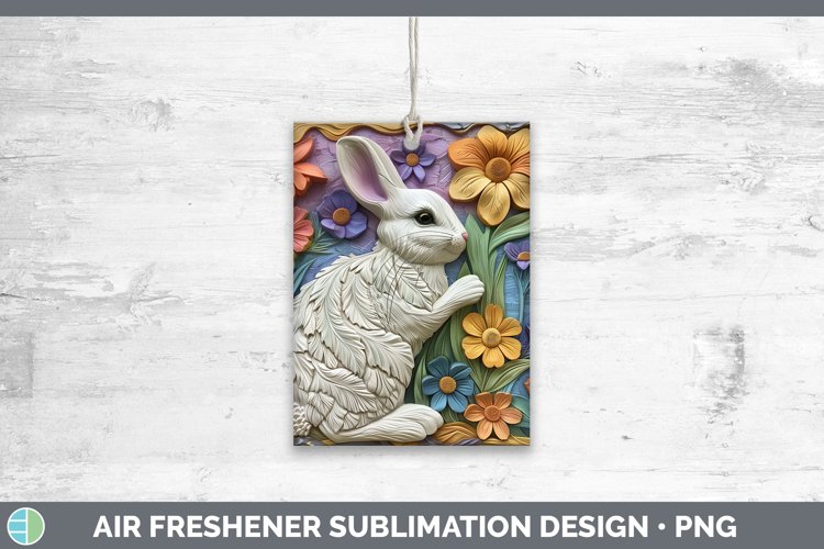 3D Farm Bunny Air Freshener Sublimation Car Freshener Design