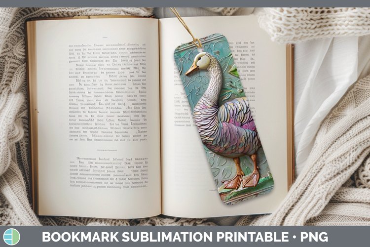 3D Farm Goose Bookmark Sublimation Printable Designs