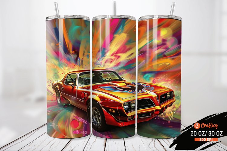 3D Firebird Trans Am Tumbler wrap