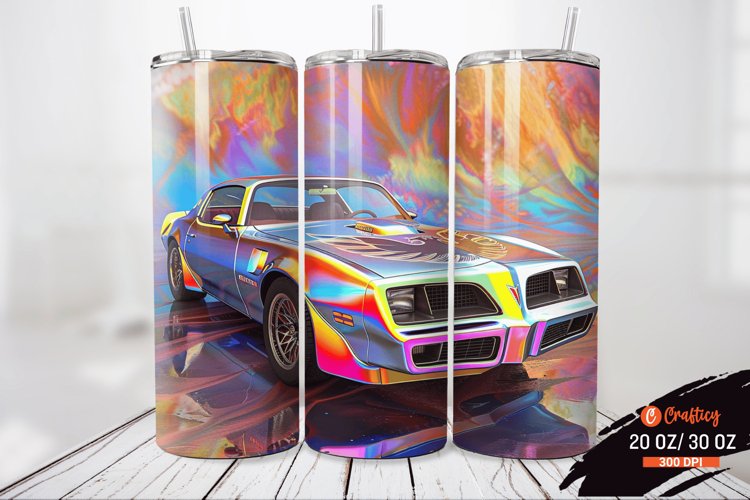 3D Firebird Trans Am Tumbler wrap