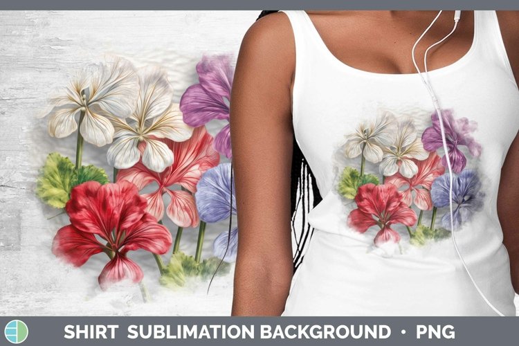 3D Geranium Shirt Sublimation Sublimation Background Designs
