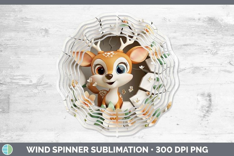 3D Hole in the Wall Deer Wind Spinner Sublimation Spinner De