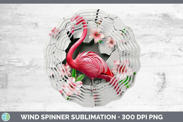 3D Hole in the Wall Flamingo Wind Spinner Sublimation Spinne