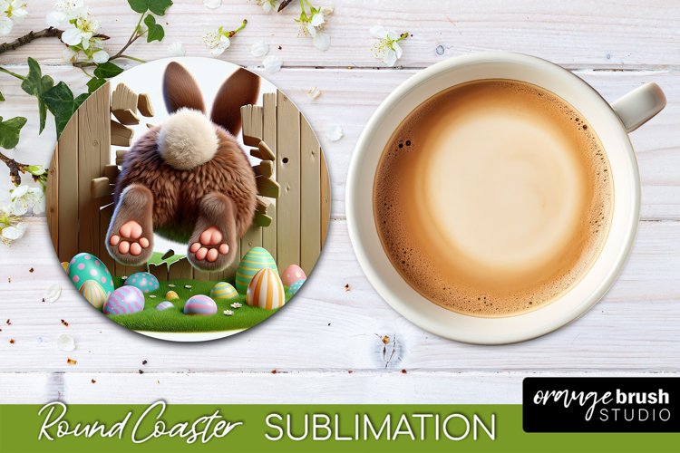 3D Hole in Wall Coaster - Easter Bunny Coaster Sublimation