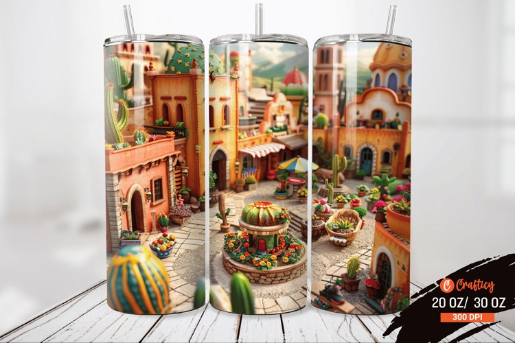 3D Mexico Tumbler Wrap 20/30 oz Tumbler Wrap