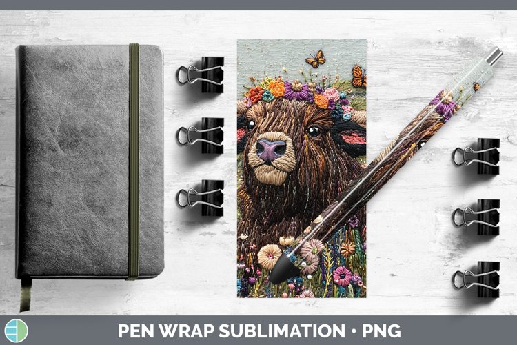 3D Musk Ox Pen Wrap Sublimation Pen Designs