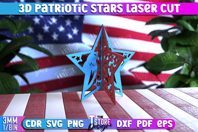 3D Patriotic Stars | Decorative Stars | 3D Stars (3872878)