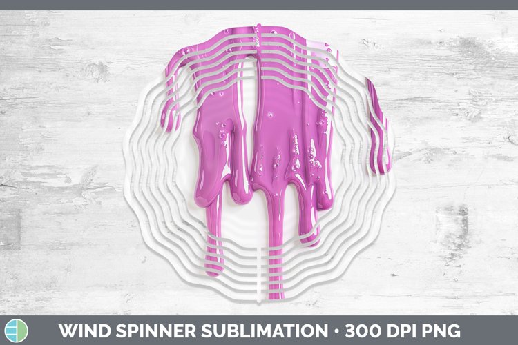 3D Pink Slime Wind Spinner Sublimation Spinner Designs