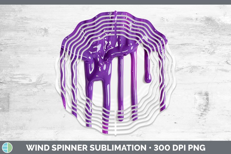 3D Purple Slime Wind Spinner Sublimation Spinner Designs
