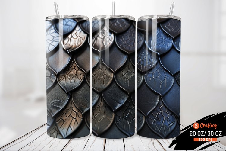 3D Reptile Layered Skin inch Straight Tumbler wrap