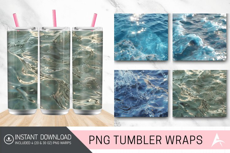 3D Seamless Water Tumbler wrap