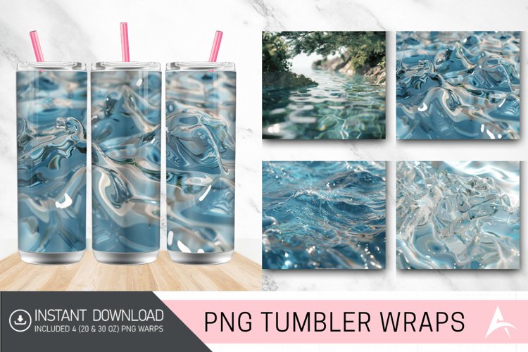 3D Seamless Water Tumbler wrap