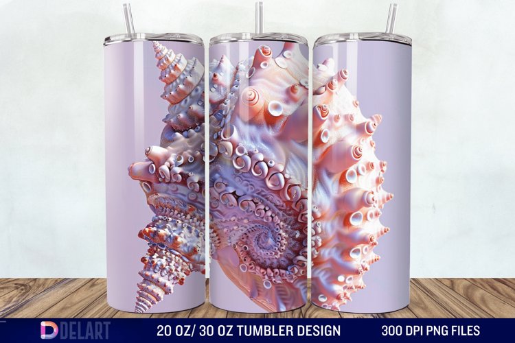 3D Seashell Tumbler Wrap