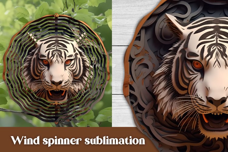 3d tiger wind spinner | 3d tiger wind spinner sublimation