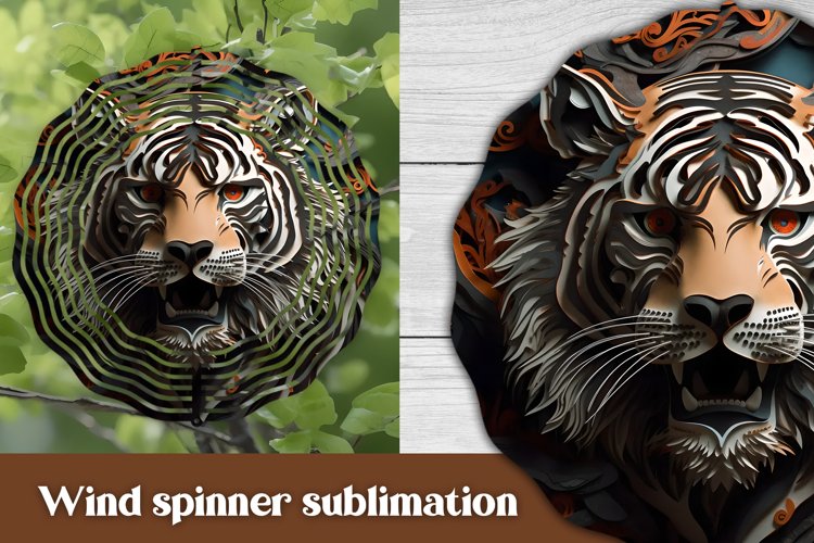 3d tiger wind spinner | 3d animal wind spinner