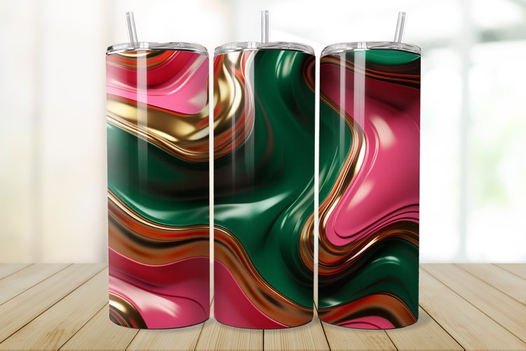 3D Wave Liquid 20/30oz Skinny Tumbler