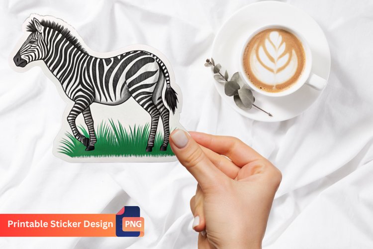 3D Zebra Sticker, Animal Print Decals, Zebra Pattern Design