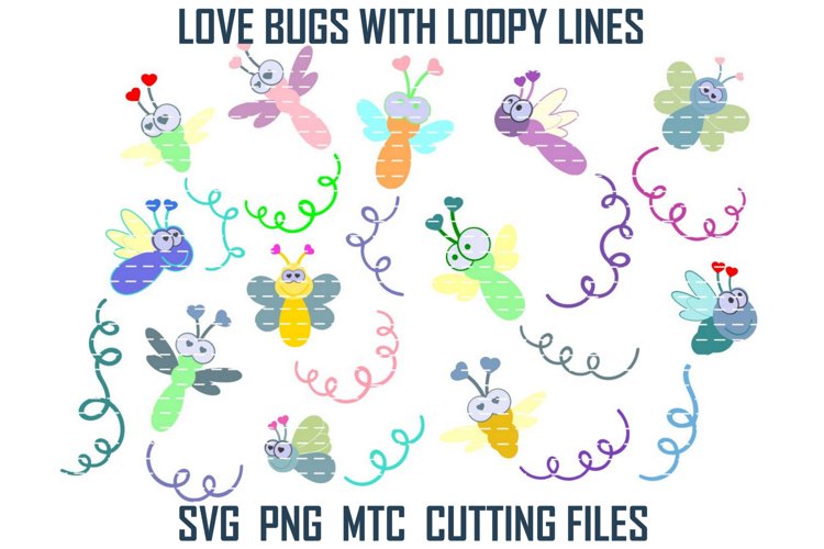 12 Lovebug with 12 Loopy Lines SVG Cut File Bundle (196849) | SVGs ...