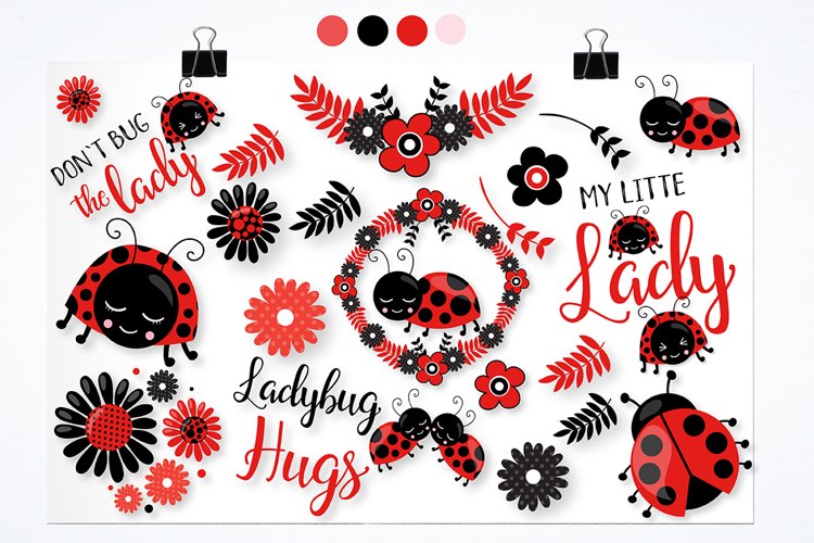 Little ladybug graphics and illustrations - Free Design of The Week ...