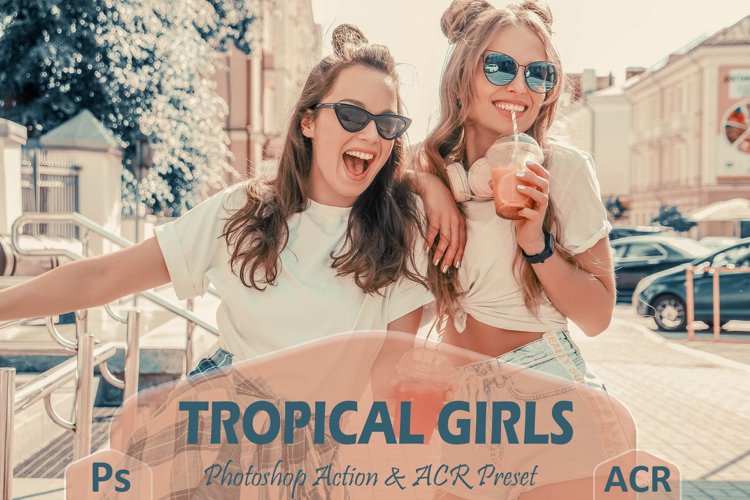 10 Tropical Girls Photoshop Actions And ACR Presets, Travel