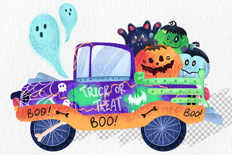 Halloween truck png, Kids Halloween clipart (1954341) | Clipart ...