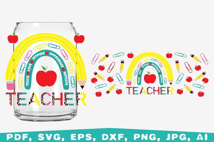 Teacher glass can svg, Teacher svg (2071715)