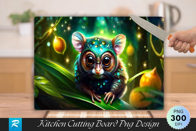 Tarsier Cutting Board Sublimation Design