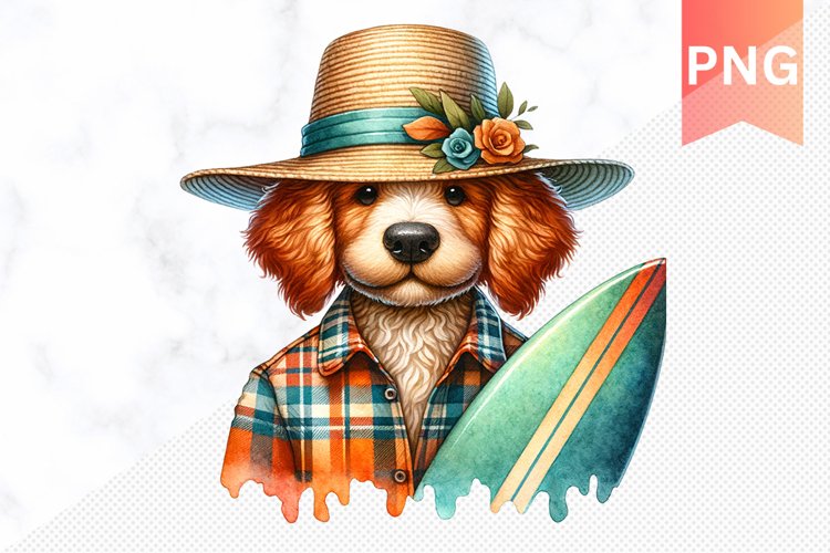 Summer Dog Sublimation - Clipart PNG Design