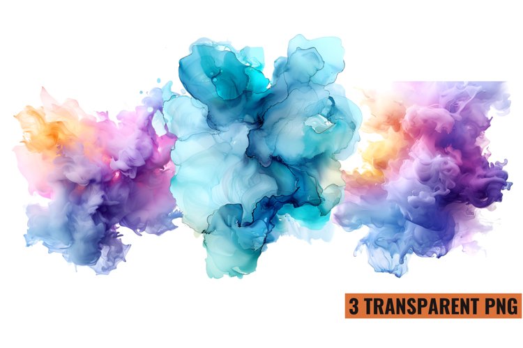 Watercolor Splash Clipart Sublimation , PNG