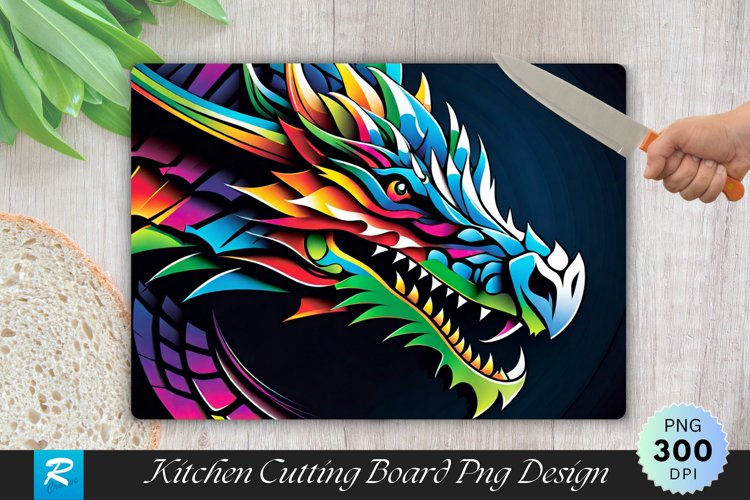 Dragon Cutting Board Sublimation Design