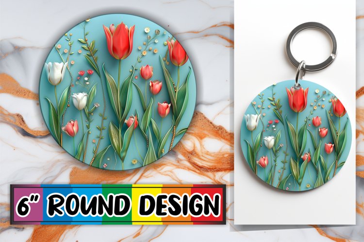 Blossom Beauty: Glossy Sublimated Circle Design (3851062)