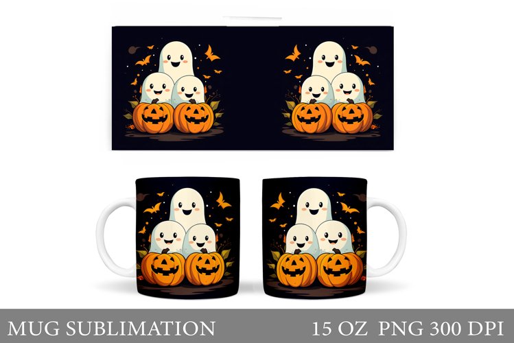 Cute Ghost Mug Design. Cute Halloween Mug (4410617)