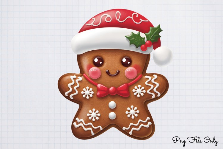 Cute Christmas Gingerbread Clipart PNG (4835803)