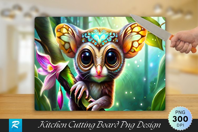 Tarsier Cutting Board Sublimation Design