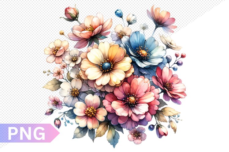 Flowers Sublimation - Clipart PNG Design