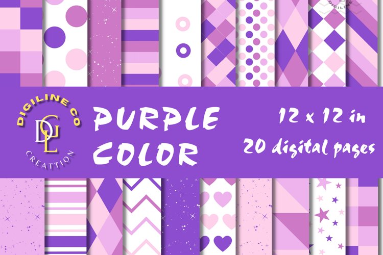 PURPLE lavender Digital paper Commercial use, Watercolor