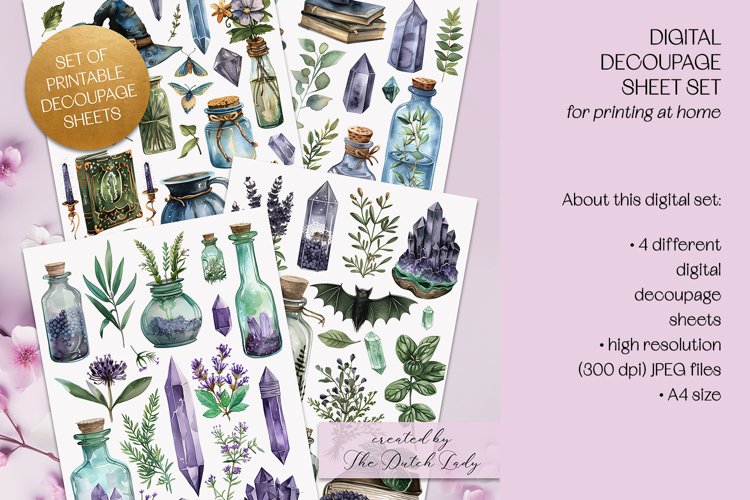 Witchy Stuff Decoupage Craft Sheets