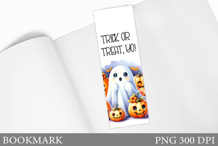 Cute Ghost Bookmark Design. Cute Halloween (4290071)