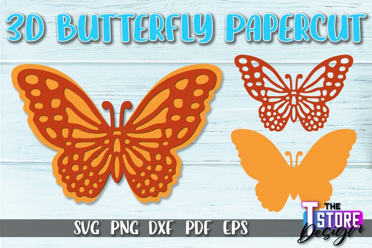 3D Butterfly Paper Cut SVG | Butterfly Paper Cut (2838733)