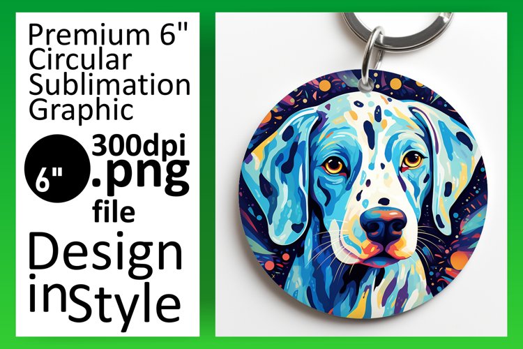 Abstract Dog Round Design Art for PNG